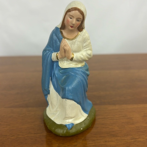 Antique | Holiday | Antique Germany Composition Mary Nativity Putz ...